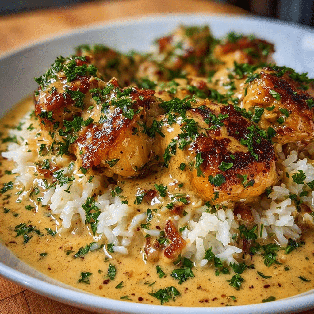 Best Smothered Chicken and Rice