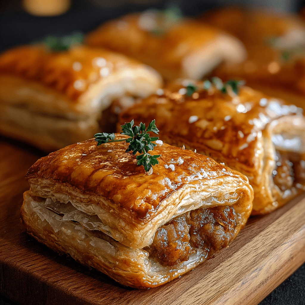 Delicious French Onion Sausage Pastries Pastries
