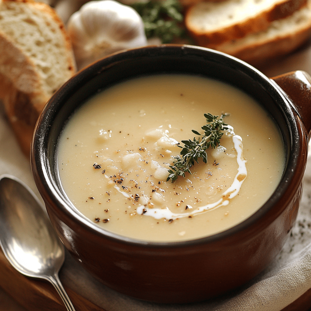Rustic French Garlic Soup