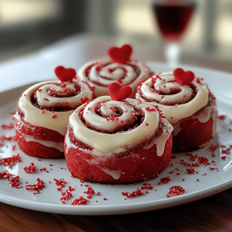 Red Velvet Valentine’s Day Cinnamon Rolls